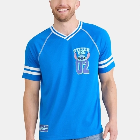 Disney | Shirts | Disney Blue Stitch 626 Mens Jersey | Poshmark